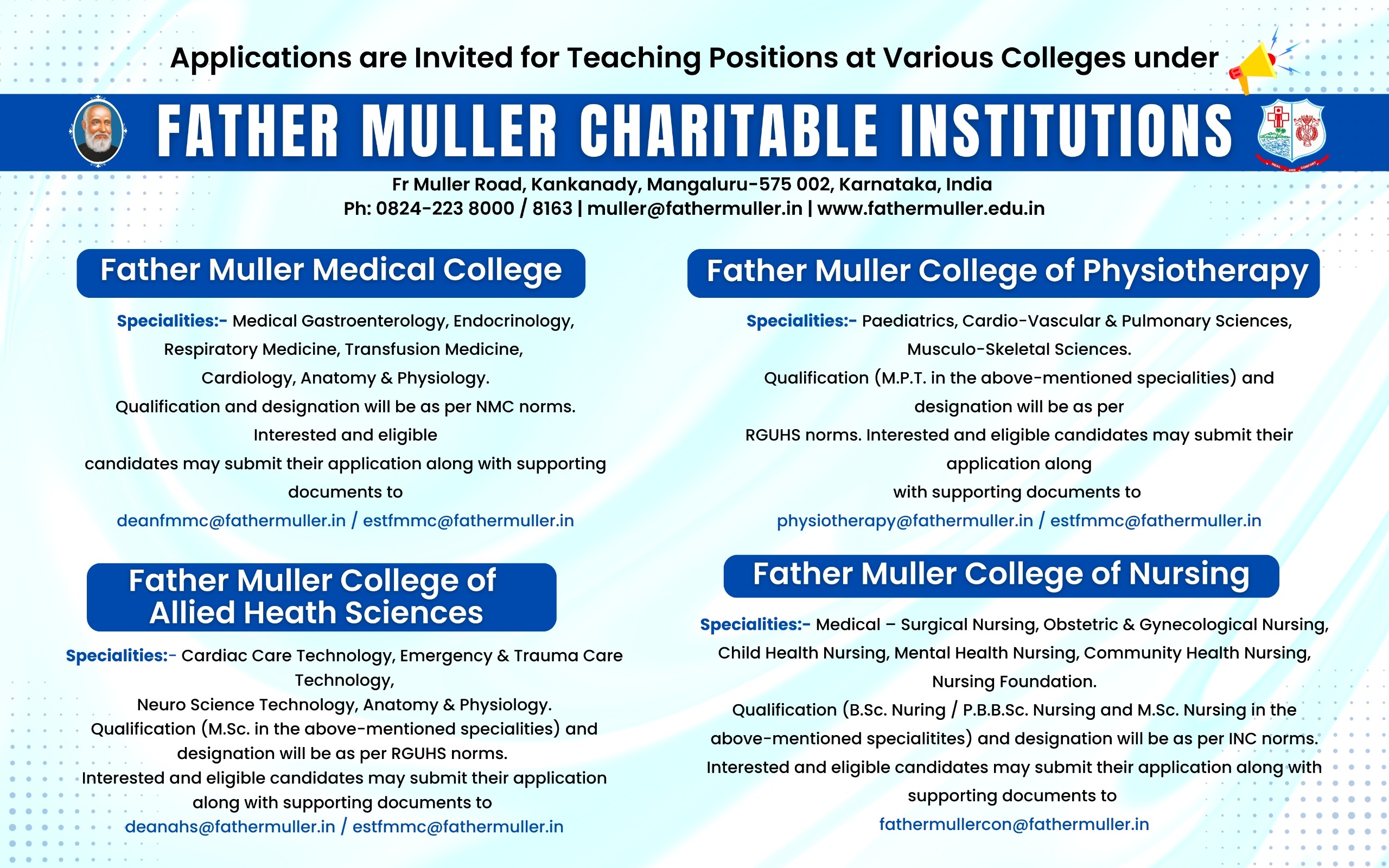 Father Muller Charitable Institutions Mangalore